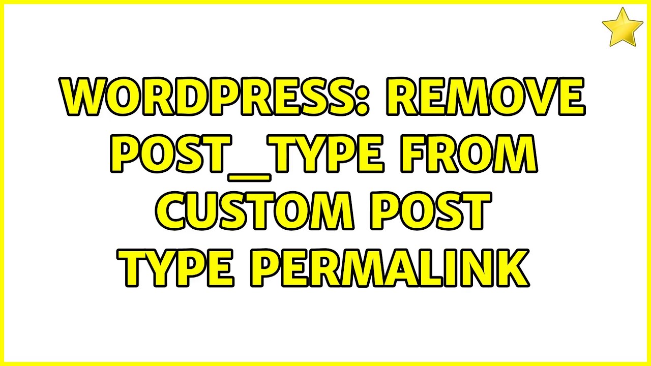 Wordpress: Remove POST_TYPE from custom post type permalink