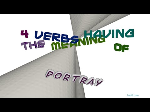 portray - 5 verbs synonym of portray (sentence examples)