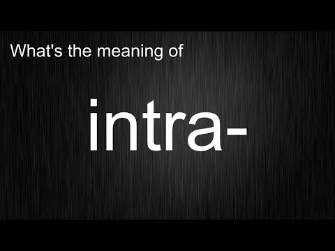 The Ultimate Guide to the Word "intra-" in English