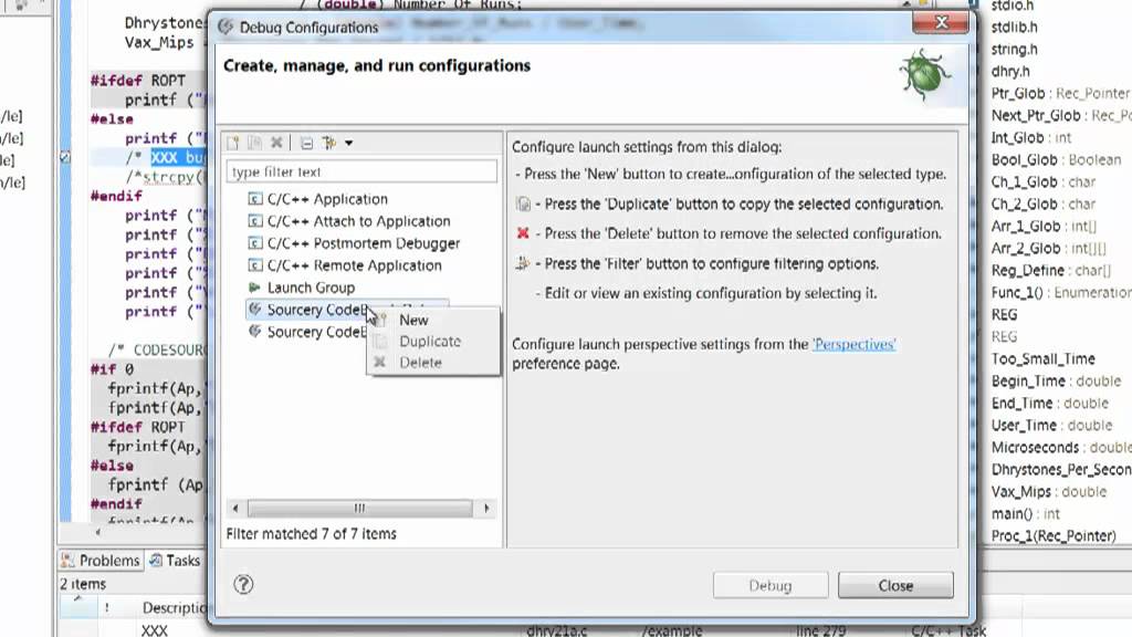 Sourcery CodeBench Tutorial: Setting up the Debugger