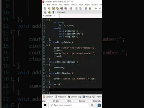 Write a C++ program to calculate sum of two numbers using Dev C++ compiler || C++ || Programming