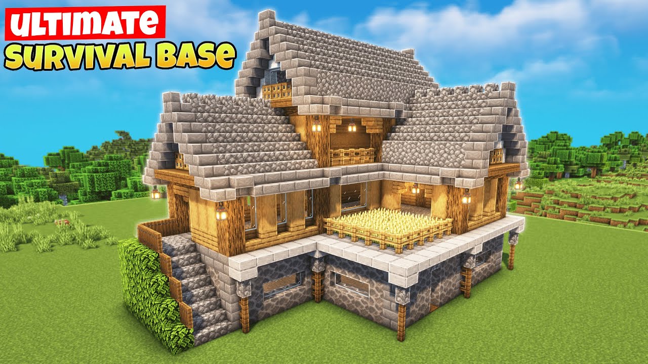 Minecraft Ultimate Survival House Tutorial⚒️ - Minecraft Builders