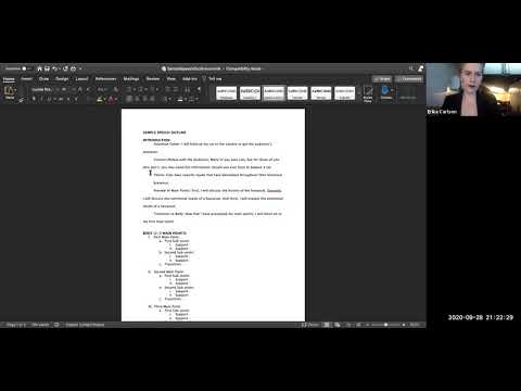 Sample Speech Outline Review