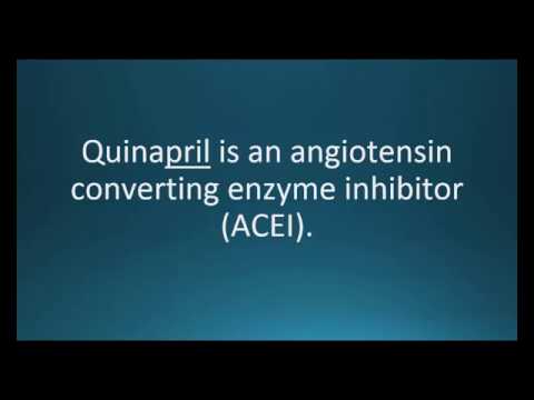 How to pronounce quinapril (Accupril) (Memorizing Pharmacology Flashcard)