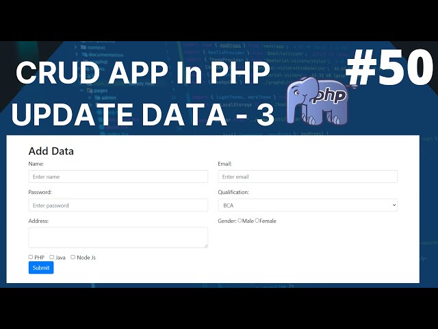 Mastering CRUD Operations in PHP and MySQL: A Beginner's Guide to Updating Data | Galaxy.ai