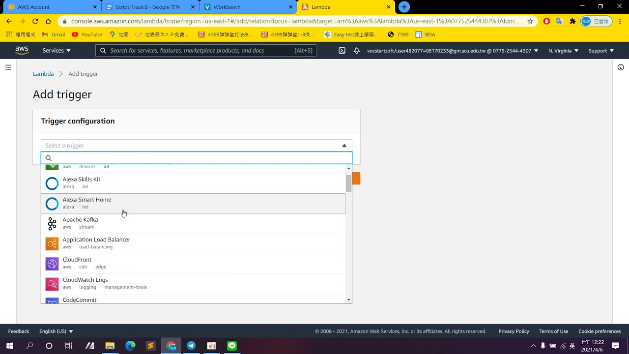 HW4 : build a Telegram Chatbot using Amazon API Gateway and AWS Lambda
