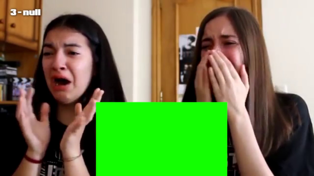 Two Girls Crying Reaction Meme GreenSreen template