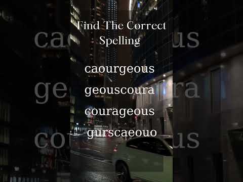 CAN YOU FIND THE CORRECT SPELLING? Commonly Misspelled Words - 4 #englishwords #englishquiz #english