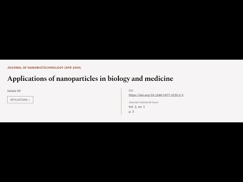 Applications of nanoparticles in biology and medicine | RTCL.TV