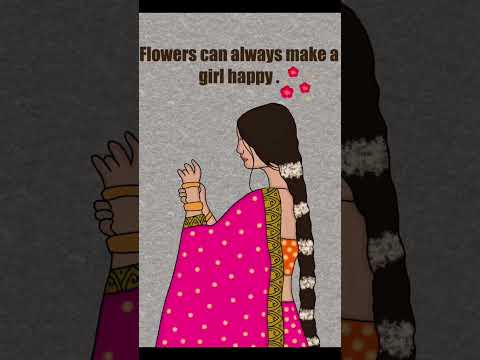 Flowers can always make a girl happy πΈβ€οΈ#trending #animation #art #illustration #aesthetic #flowers