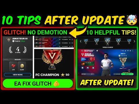 GLITCH & 10 Tips After New Update in FC Mobile - OMG đą No Demotion | Mr. Believer