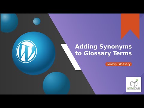 How to Add Synonyms With the Tooltip Glossary Plugin | WordPress
