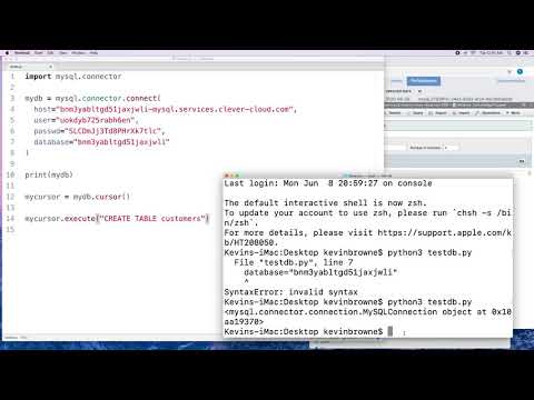 Using a cloud MySQL database with Python