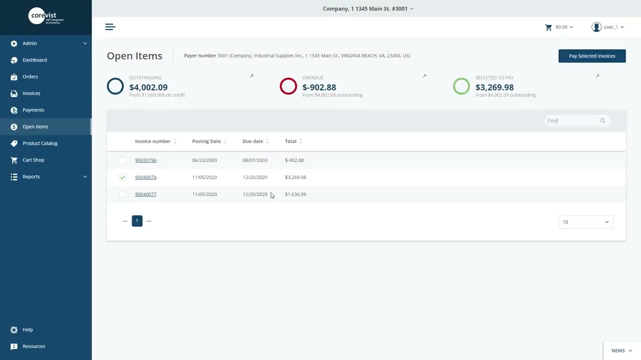 SAP B2B eCommerce: Self-service order tracking & credit management | Corevist, Inc.