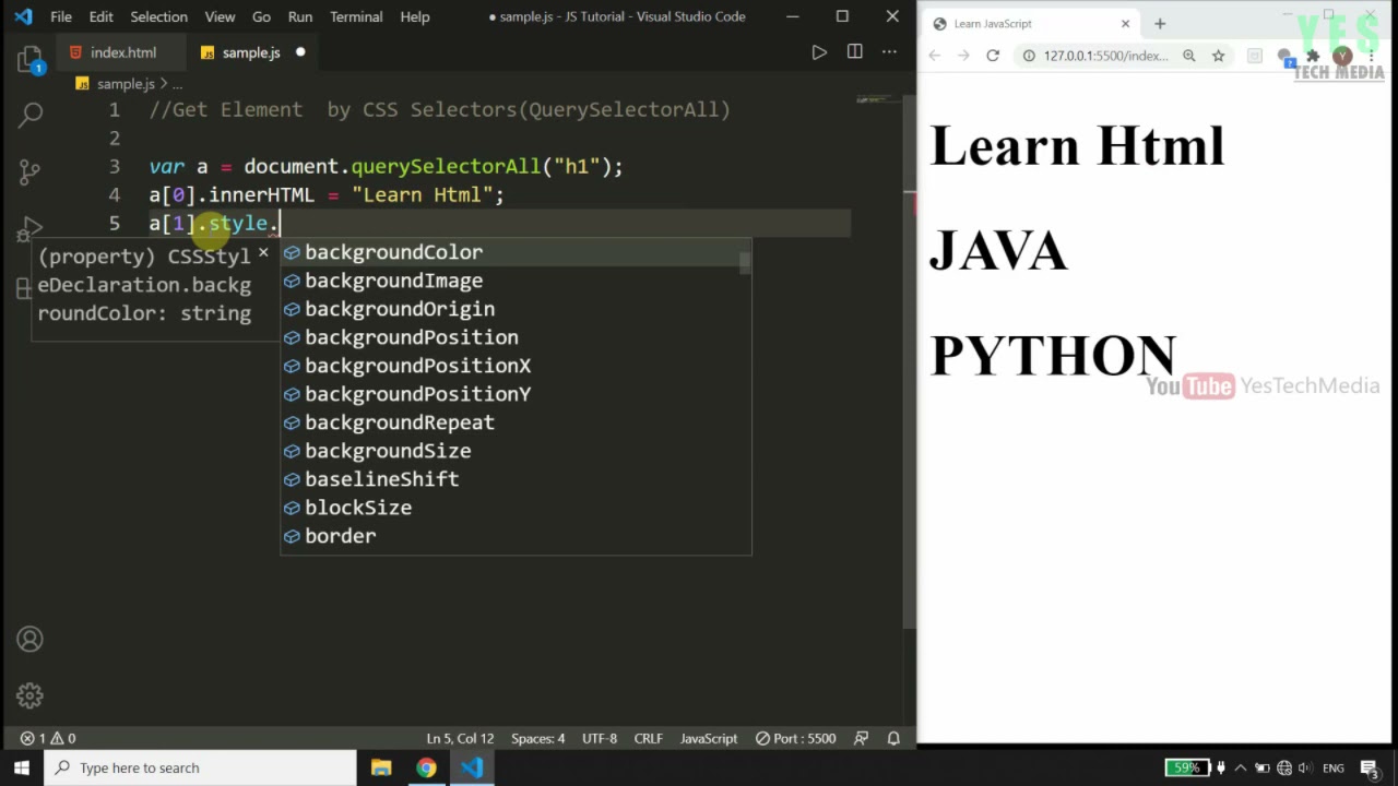 Get Element By CSS Selectors(DOM) | JavaScript Malayalam Tutorial | Part 21 of 25 |