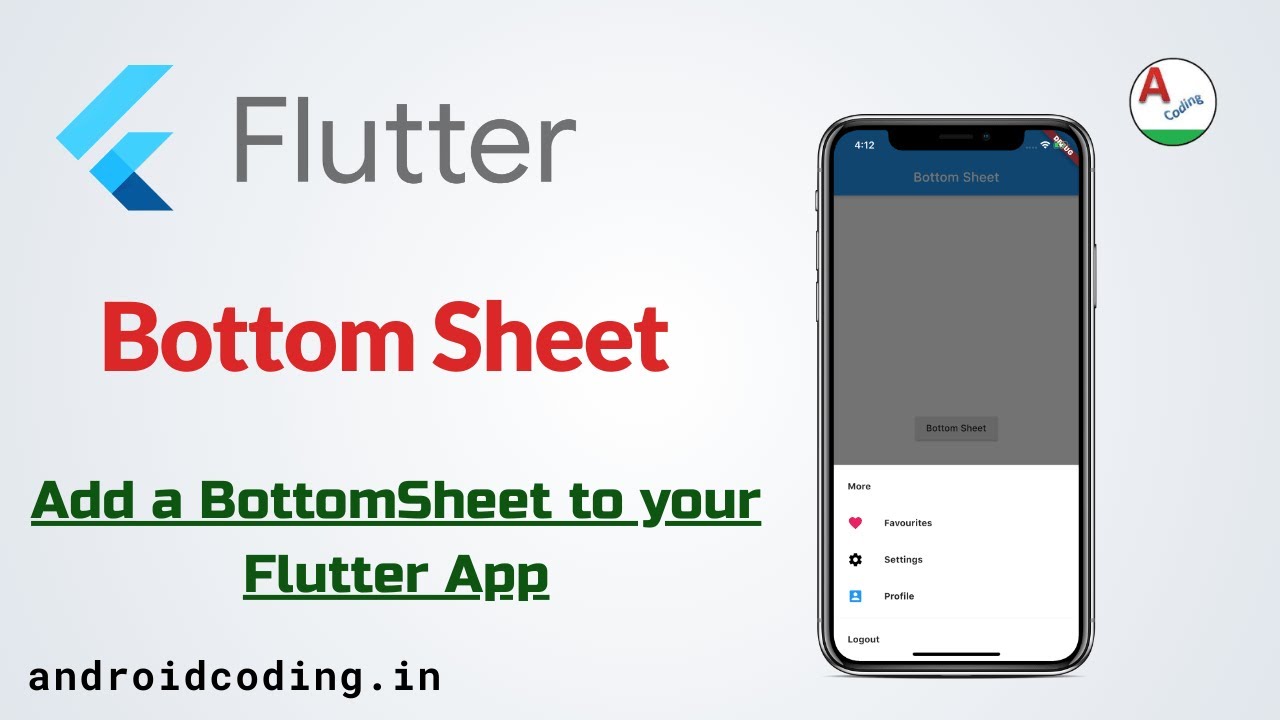 Flutter bottom sheet tutorial | Source in description | flutter coding