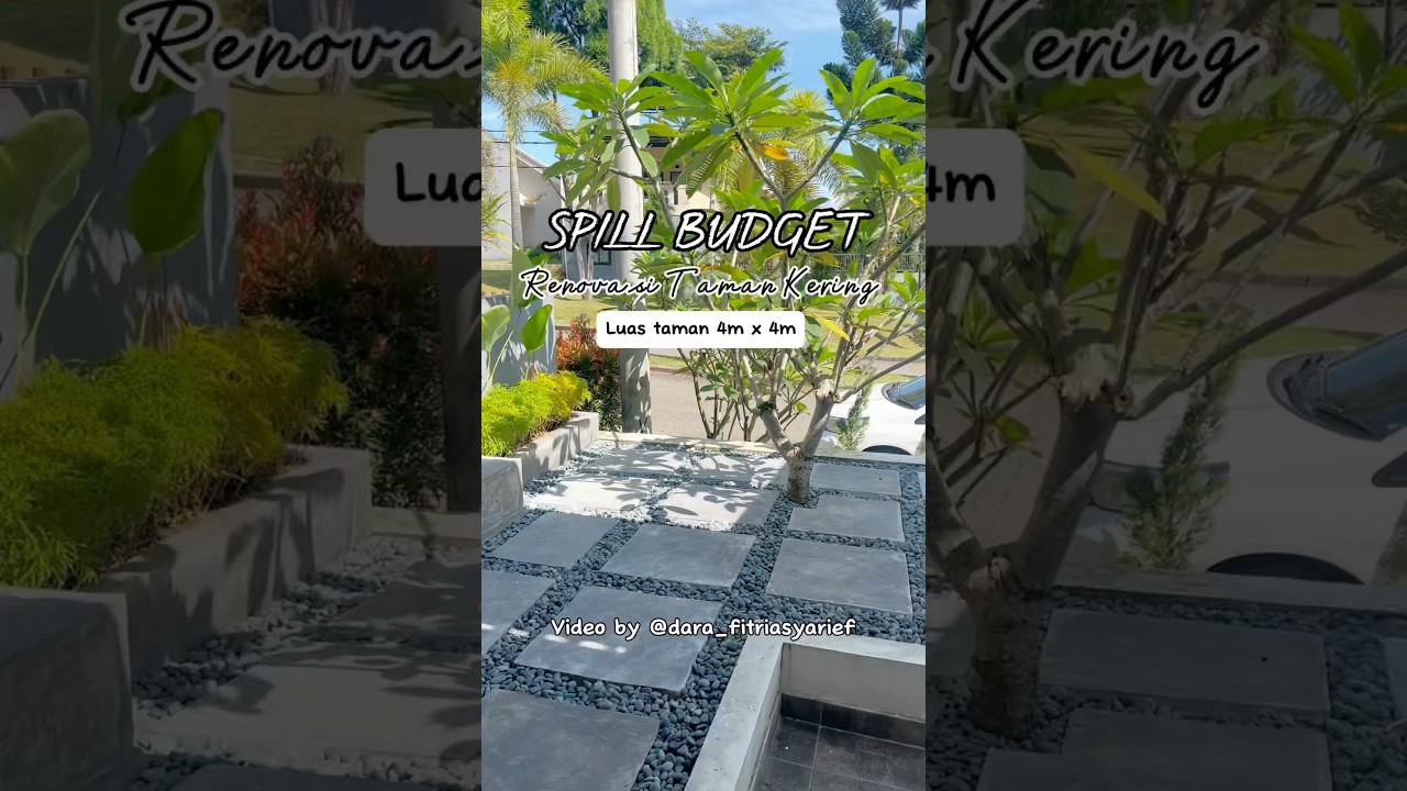 Renovasi taman low budget #budgeting #spillbudget #tamanminimalis #videotrending