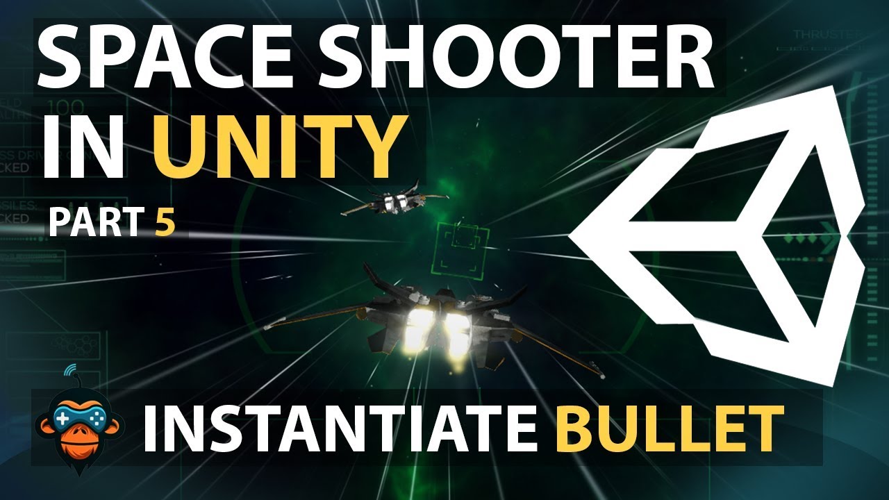 Unity3d C# - PROJECTILES in UNITY - Space Shooter Tutorials