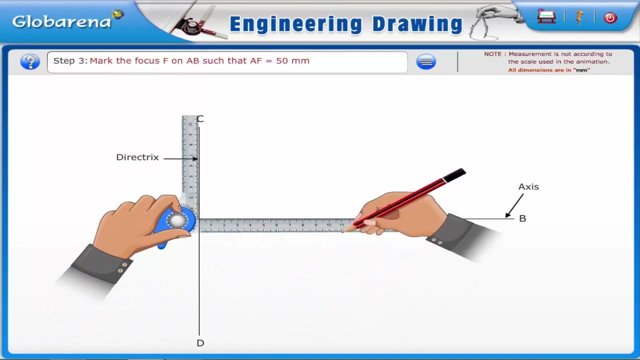 Engineering Drawing   Conic Section   Parabola   1