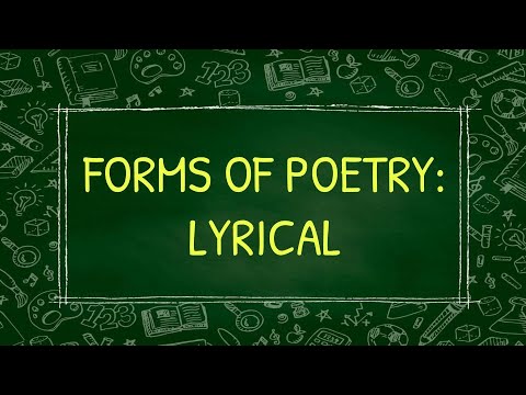 Forms of Poetry: Lyrical