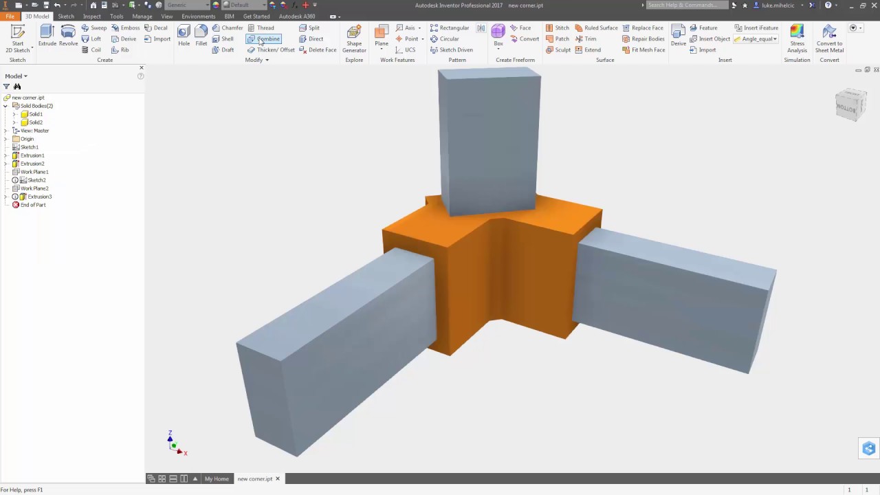 Quick tip for Autodesk Inventor | Combine