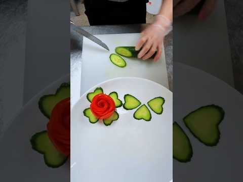 Super salad decoration idea || easy and beautiful salad decorations || cucumber decoration # 22