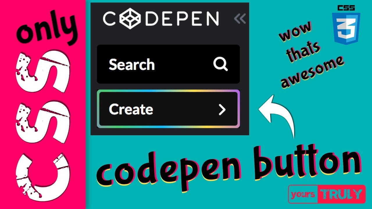 Codepen Button Gradient | 🔥 ONLY CSS 🔥| No Javascript