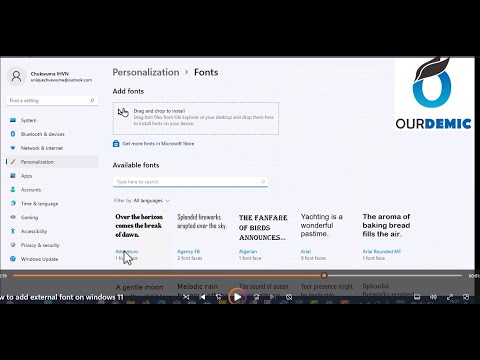 How to install additional fonts on windows 11