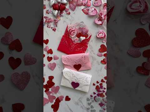 DIY Heart Doily Envelopes
