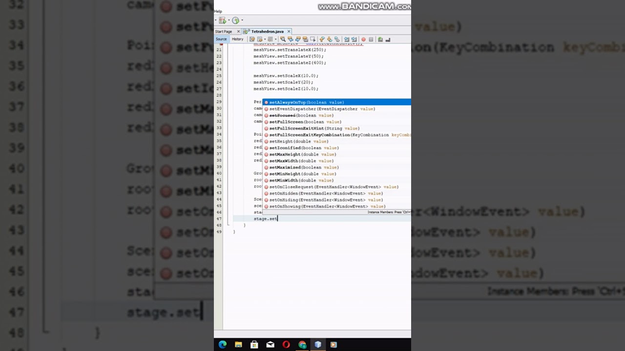 JavaFX 3D Tertrahedron  Example #shorts
