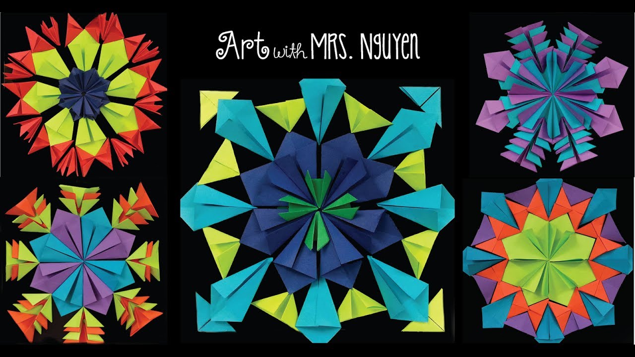 Radial Paper Relief Sculpture Folds
