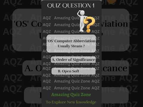 'OS' Computer Abbreviation Usually Means?|| DO YOU KNOW || AMAZING QUIZ ZONE
