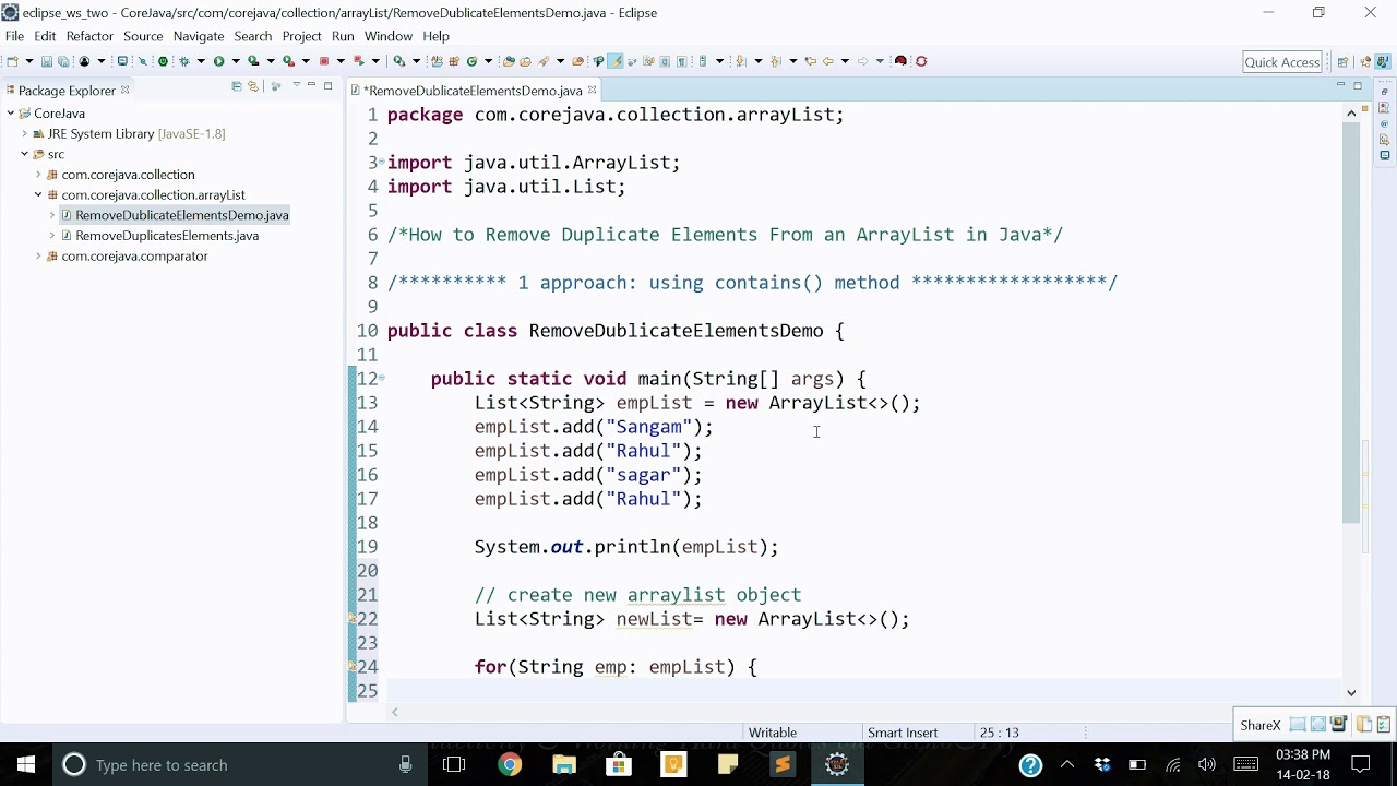 How to Remove Duplicate Elements From an ArrayList in Java