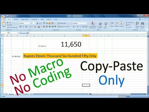 Excel Formula to convert Numbers to words in Rupees: No Macro No Coding | SPELLNUMBER Function