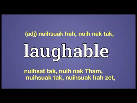 laughable meaning in English Ngawn