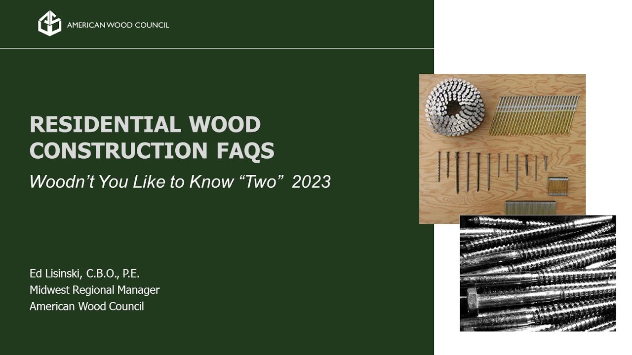 Residential Wood Construction FAQs: Woodn't You Like To Know 