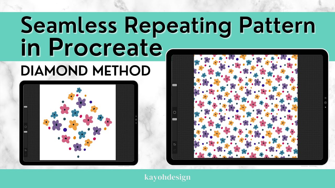 How To Create Seamless Repeating Pattern in Procreate || kayohdesign