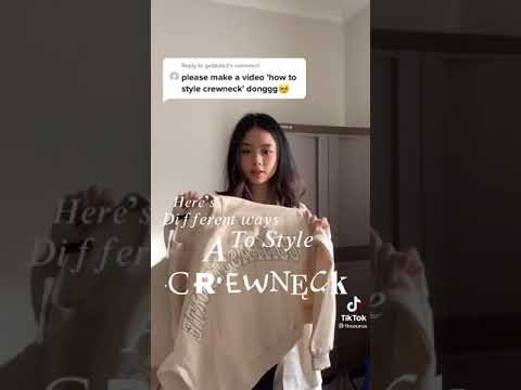 Crew Neck style! Very cute sweater outfit from tiktok!