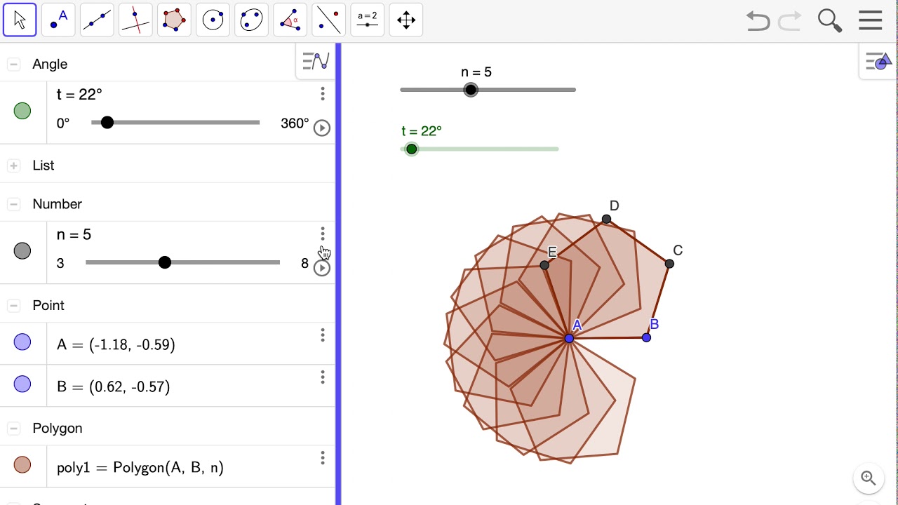 polygon pattern by rotation