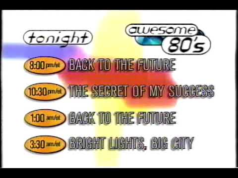 1998 TNT Awesome 80s Week Schedule Movies Promo Commercial