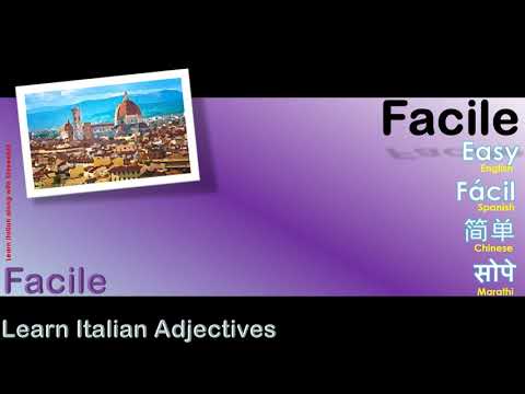 Facile - How to Pronounce Facile in Italian with English meaning as Easy?