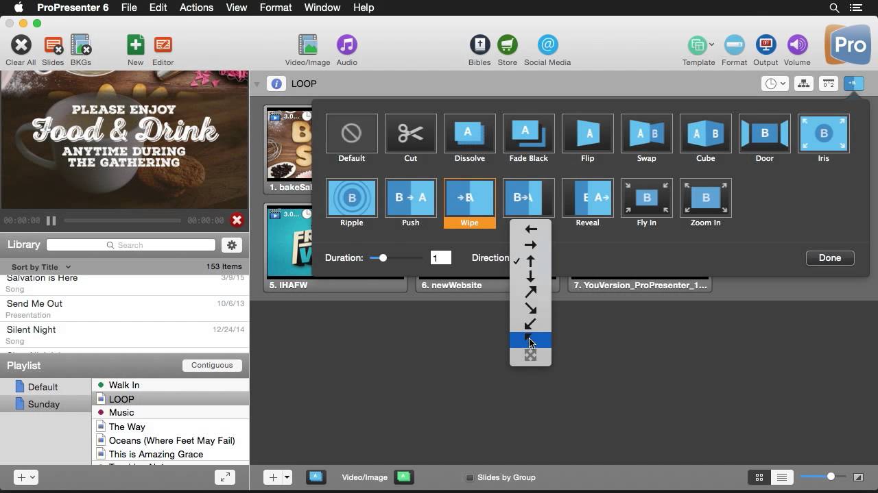 ProPresenter 6: Transitions