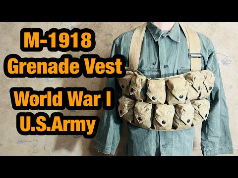 World War One U.S. Army M-1918 Hand Grenade Vest