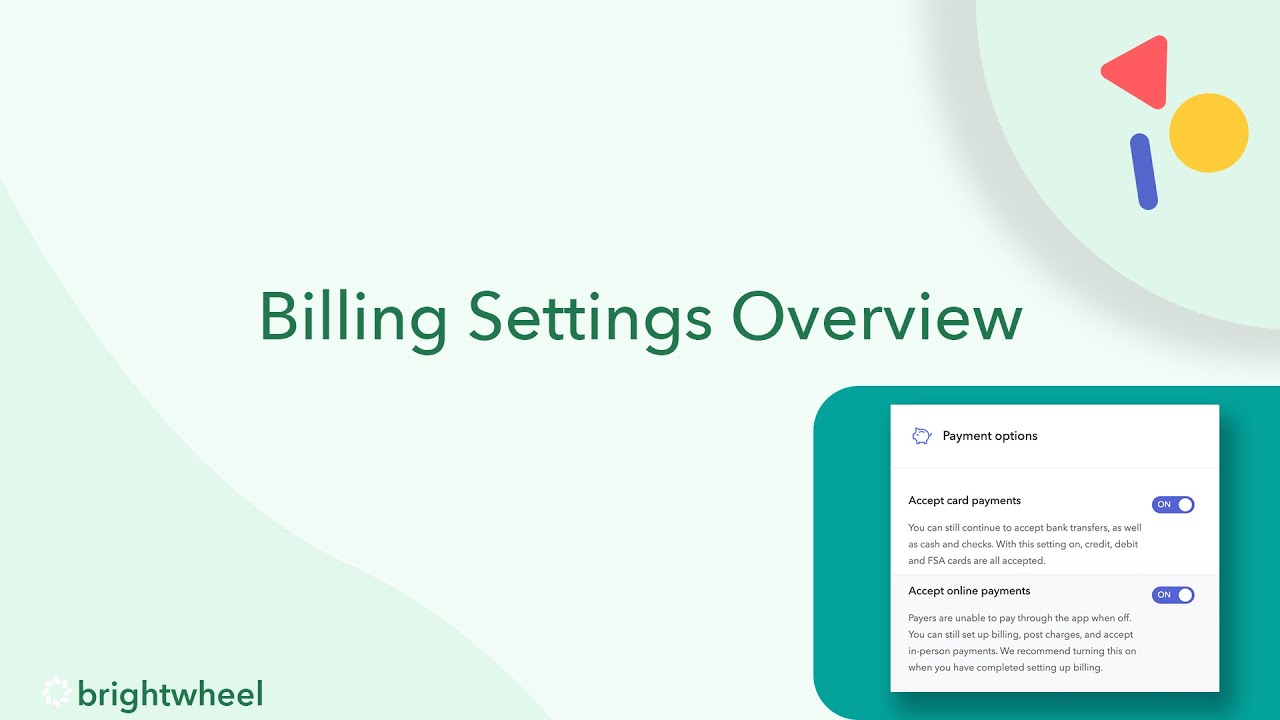Billing Settings Overview