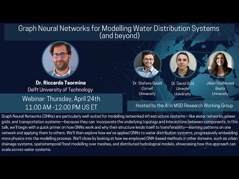 MSD CoP Webinar: Graph Neural Networks for Modelling Water Distribution Systems (and beyond)