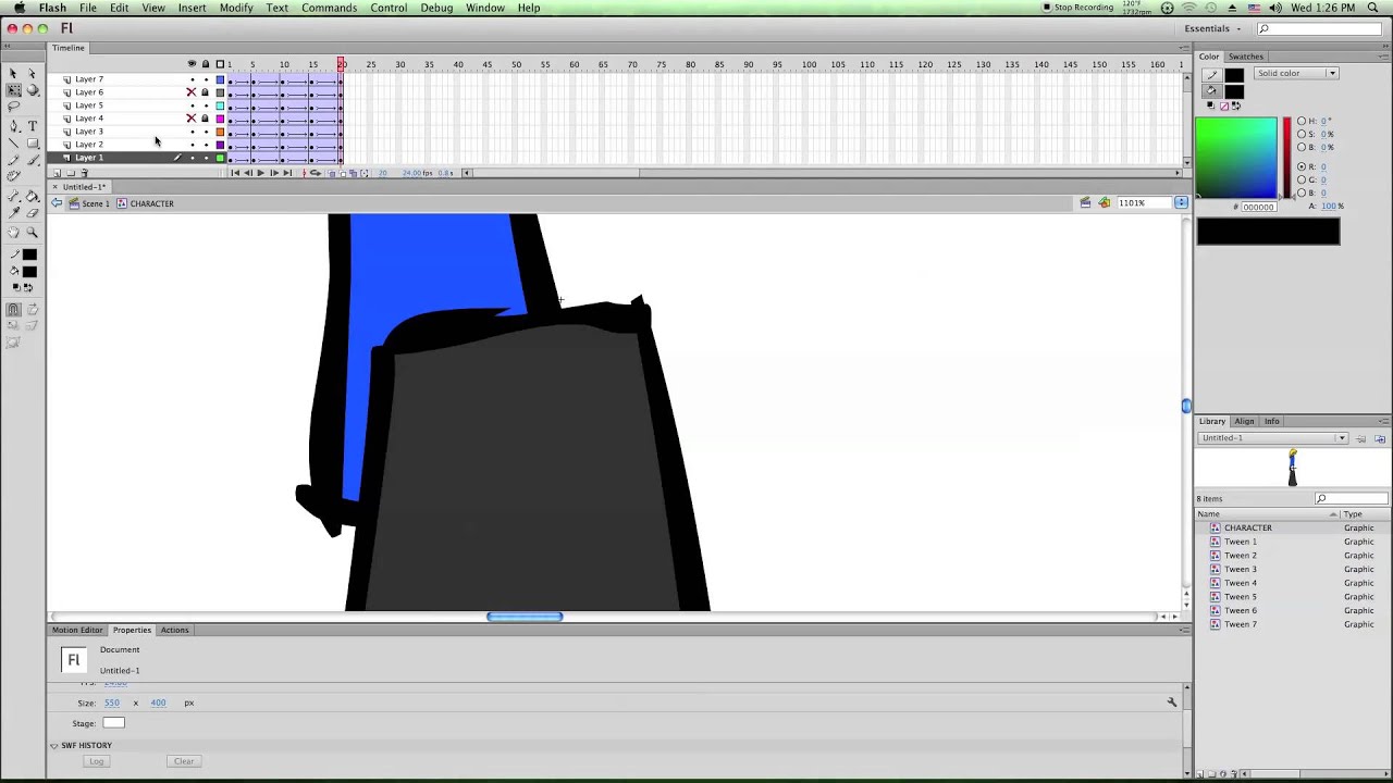 Flash Tutorial: Animating Simple Character Movements Using Motion Tween