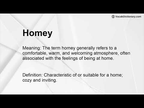 Homey Meaning
