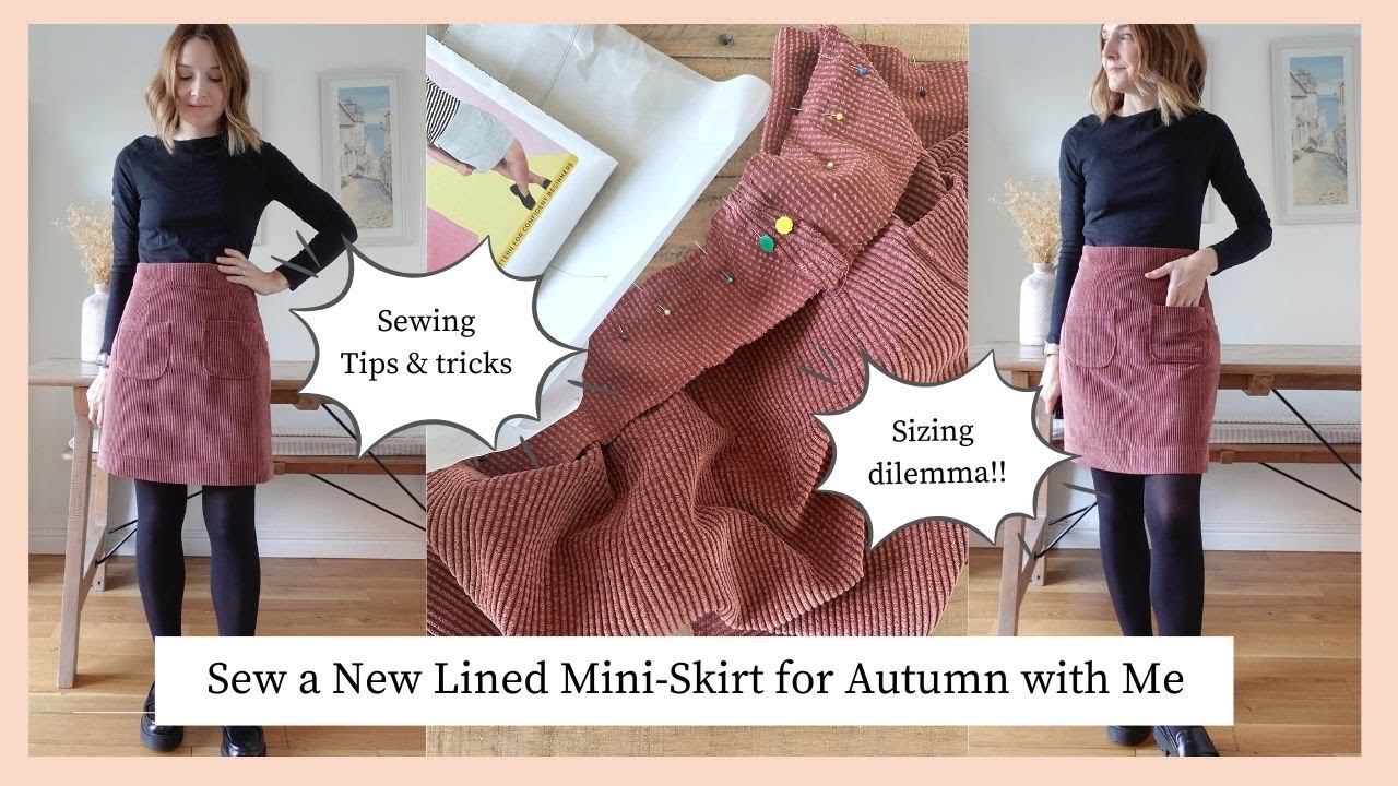 Sew a new lined mini skirt for autumn with me | Ramona Skirt Tilly & the Buttons | Sewing