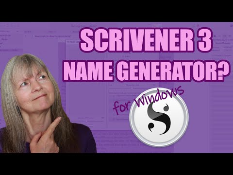 Scrivener 3 for Windows: How to Generate Random Character Names for your Novel