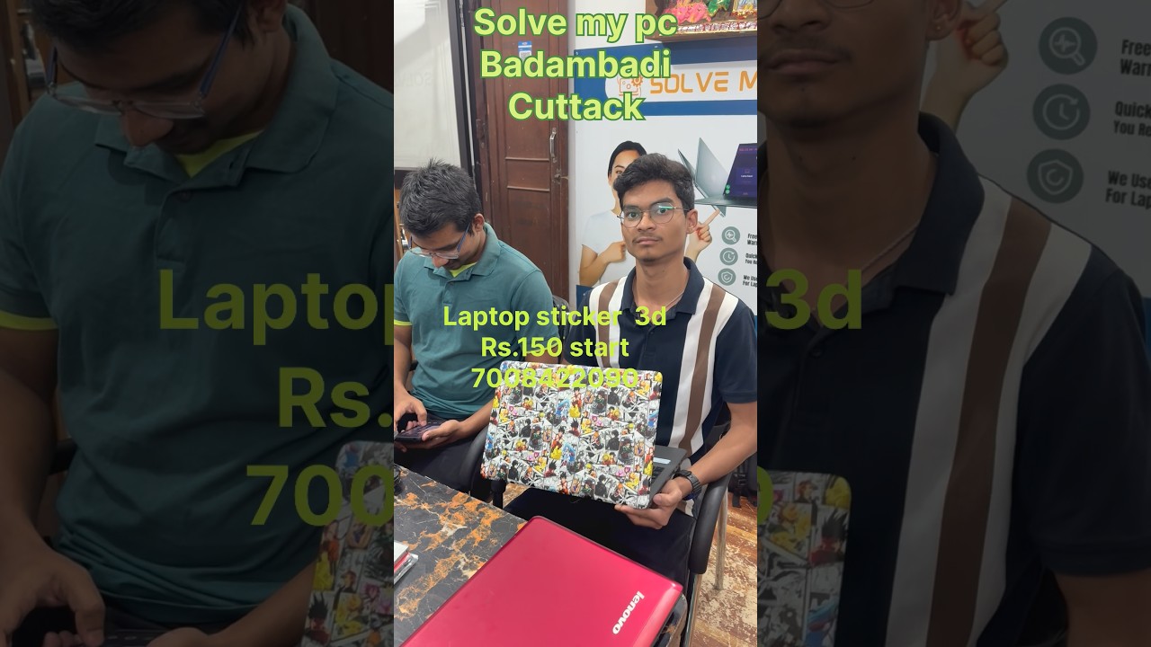 Cuttack laptop repair Badambadi ￼3d laptop sticker #￼odisha all brand laptop repair in Cuttack